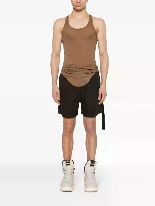 Rick Owens Khaki Cotton Tank Top - Brown