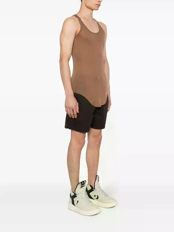 Rick Owens Khaki Cotton Tank Top - Brown