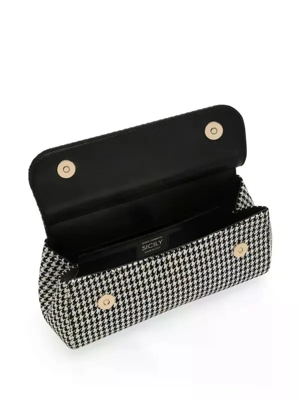 Dolce & Gabbana Medium Sicily Houndstooth Tote