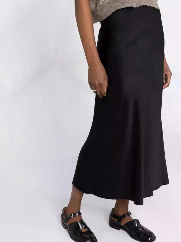 MAISON MARGIELA Satin A-line Midi Skirt