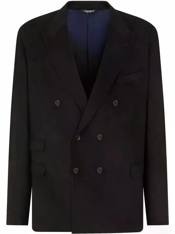 Dolce & Gabbana Double-breasted Cashmere Blazer - Blue