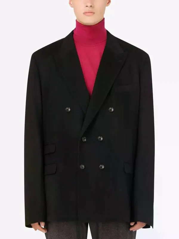 Dolce & Gabbana Double-breasted Cashmere Blazer - Blue