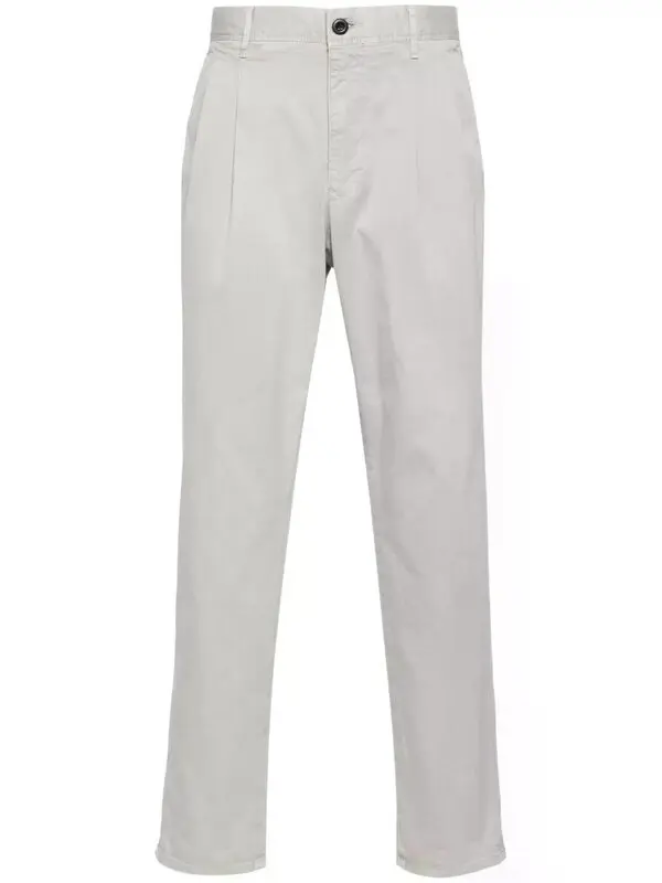 Incotex Tapered-leg Cotton Chino Trousers - Grey