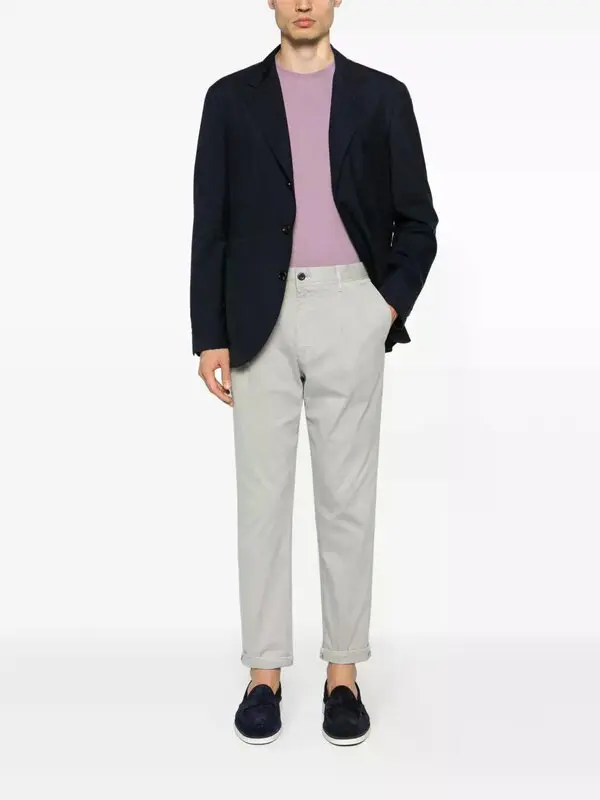 Incotex Tapered-leg Cotton Chino Trousers - Grey