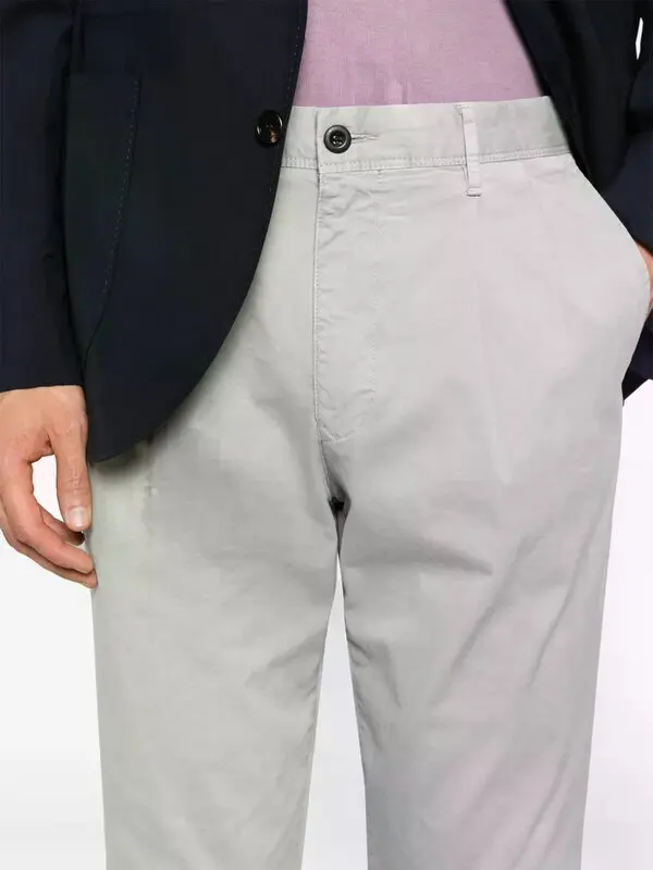 Incotex Tapered-leg Cotton Chino Trousers - Grey
