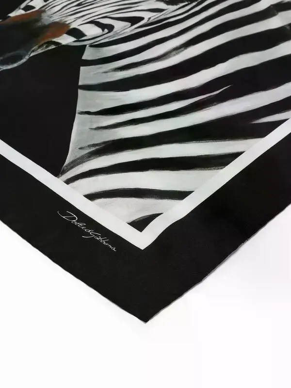 Dolce & Gabbana Zebra-print Twill Scarf