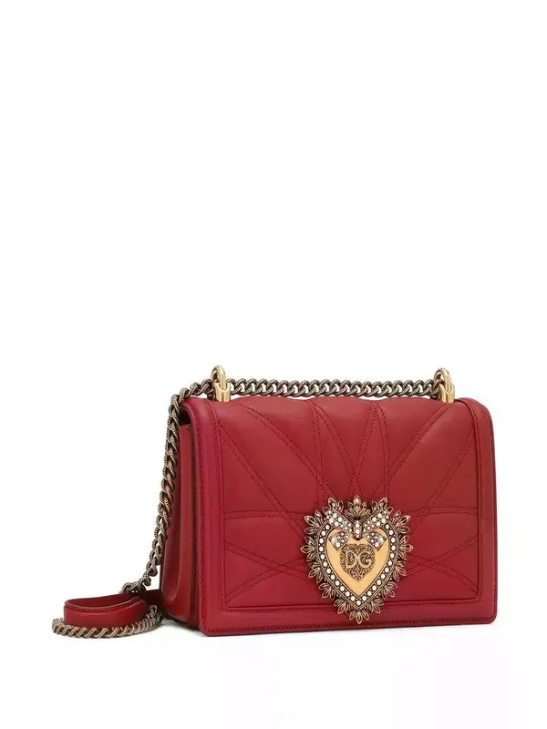 Dolce & Gabbana Medium Devotion Quilted Shoulder Bag - Red