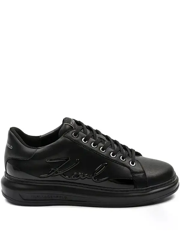 Karl Lagerfeld Signature Logo Patch Lace-up Sneakers