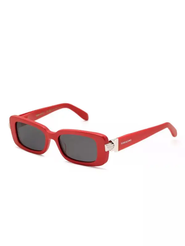 FERRAGAMO Rectangle-frame Sunglasses - Red
