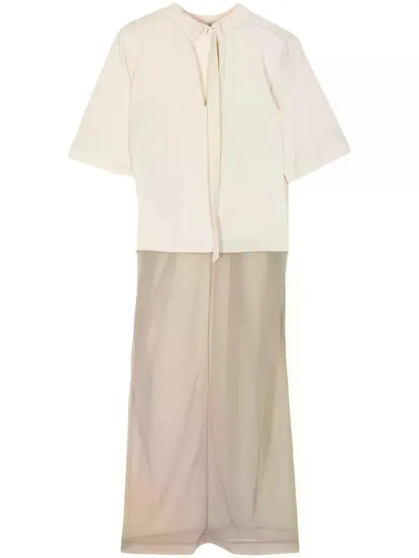 Toga Paneled Short-sleeve Dress