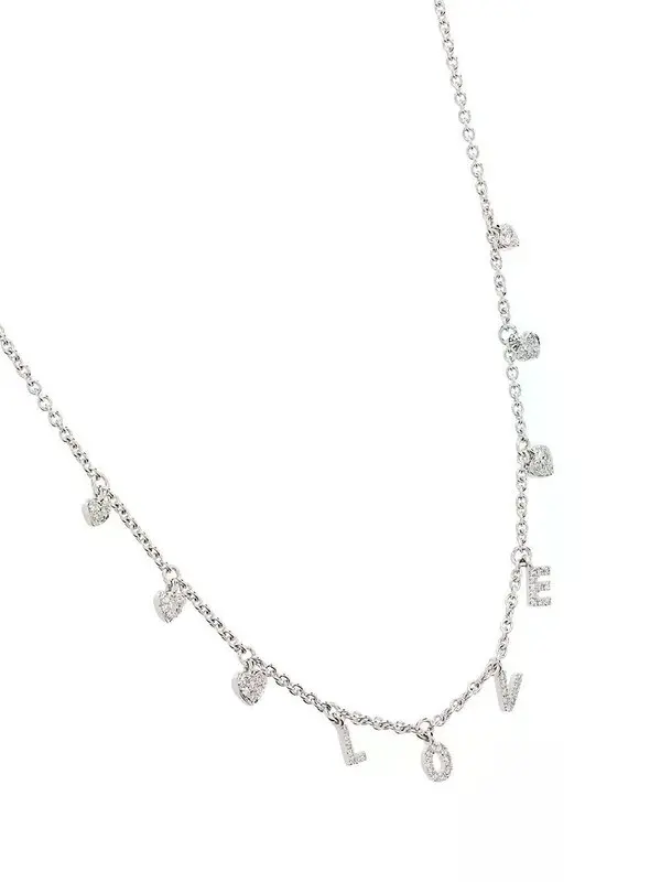 Shay 18k White Gold Love Diamond Necklace