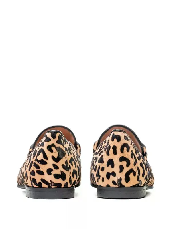POCHE PARIS Abelle Leopard Print Loafers - Neutrals