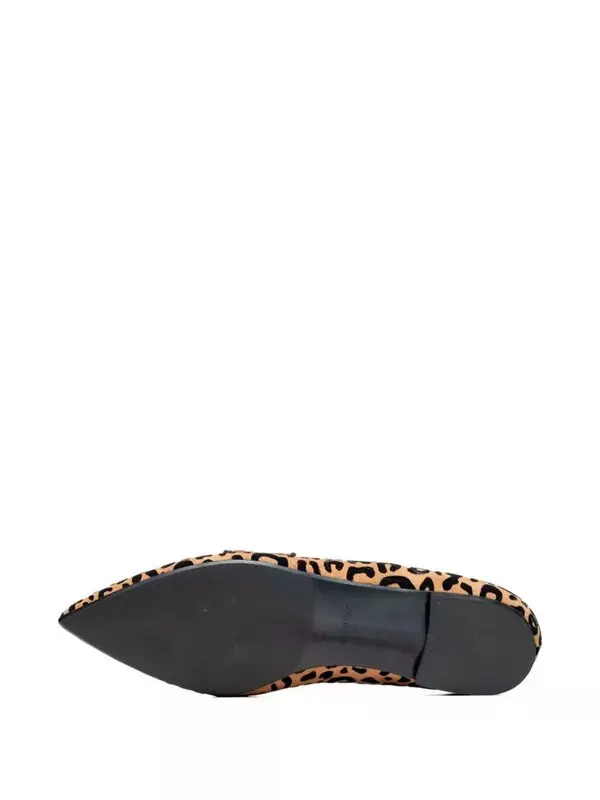 POCHE PARIS Abelle Leopard Print Loafers - Neutrals