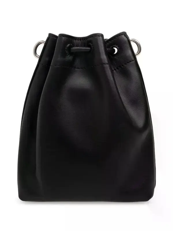 JIMMY CHOO Mini Cinch Leather Bucket Bag - Black