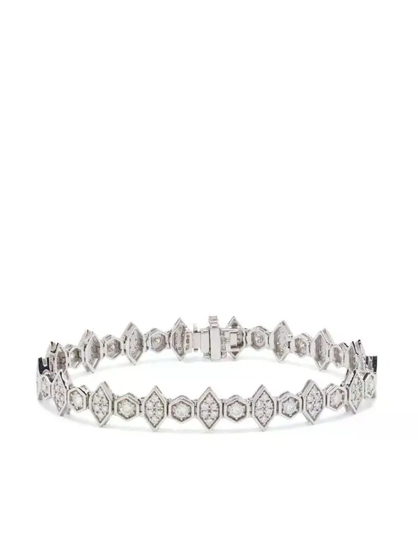 KOLOURS JEWELRY 18kt White Gold Fortis Diamond Bracelet - Silver