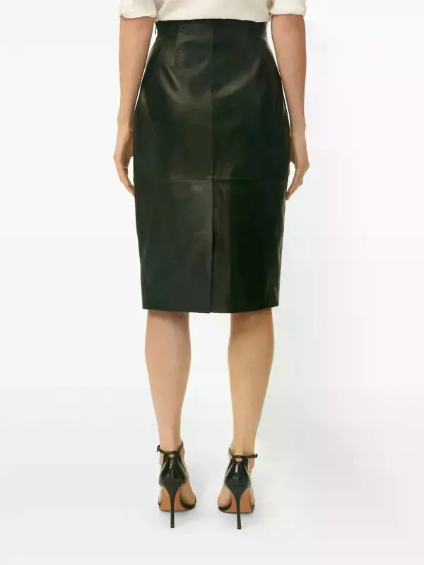 Brooks Brothers High-waisted Leather Pencil Skirt