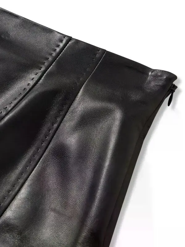 Brooks Brothers High-waisted Leather Pencil Skirt