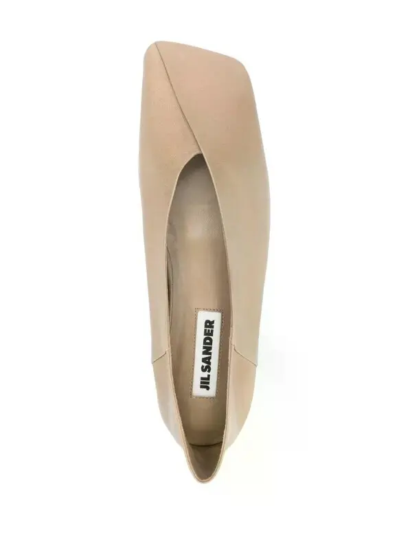 JIL SANDER Leather Ballet Flats - Neutrals