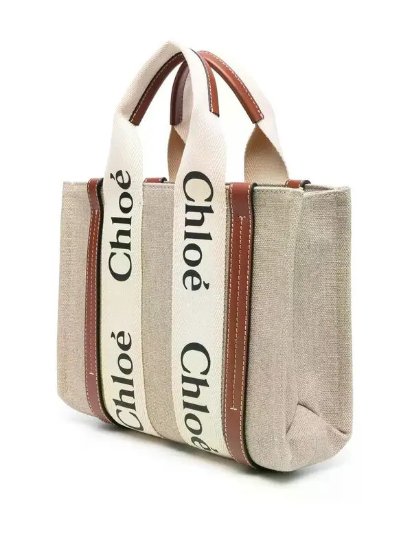Chloé Logo-print Tote Bag - Neutrals