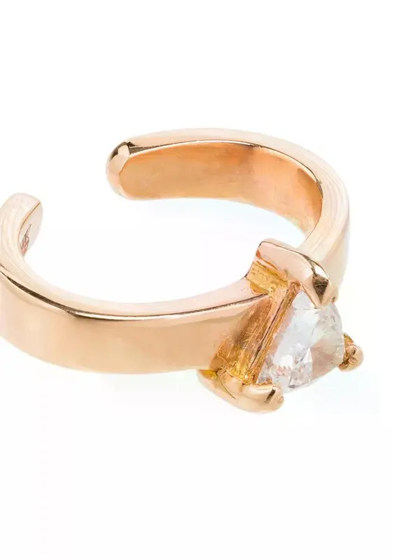 ANITA KO 18kt Rose Gold Trillion Diamond Ear Cuff