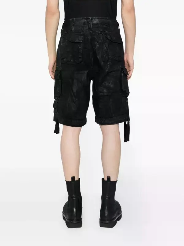 P.L.N. Leather Cargo Shorts