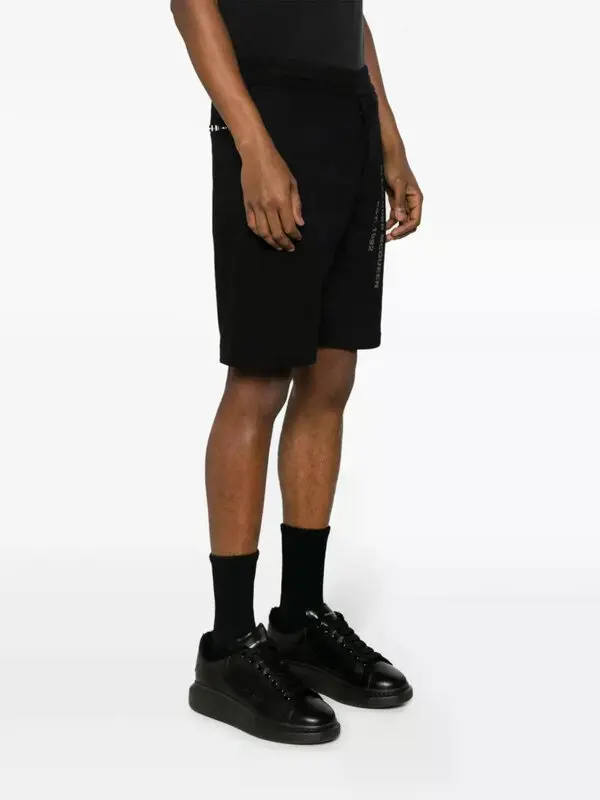 Alexander McQueen Logo-print Cotton Shorts - Black