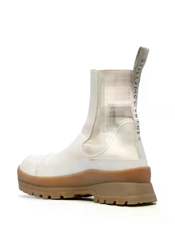 Stella McCartney Trace Logo-print Boots - Neutrals