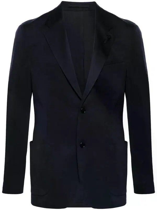 LARDINI Single-breasted Wool-blend Blazer