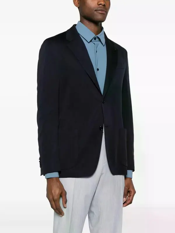 LARDINI Single-breasted Wool-blend Blazer