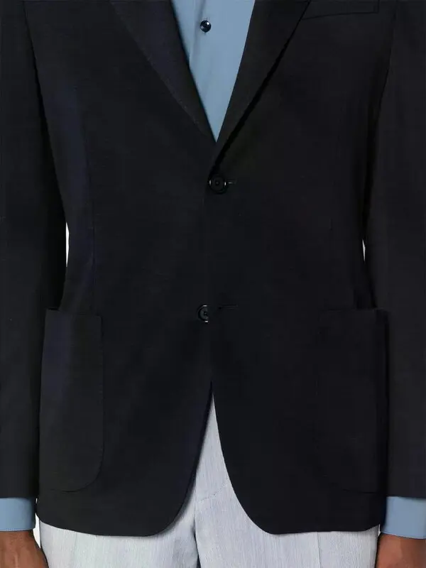 LARDINI Single-breasted Wool-blend Blazer