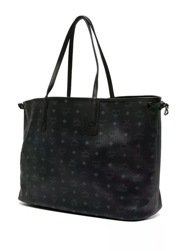Mcm Large Liz Reversible Tote Bag - Black