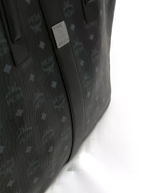 Mcm Large Liz Reversible Tote Bag - Black