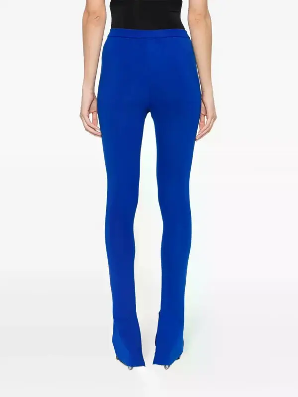 Off-White Side-slit High-waisted Leggings - Blue