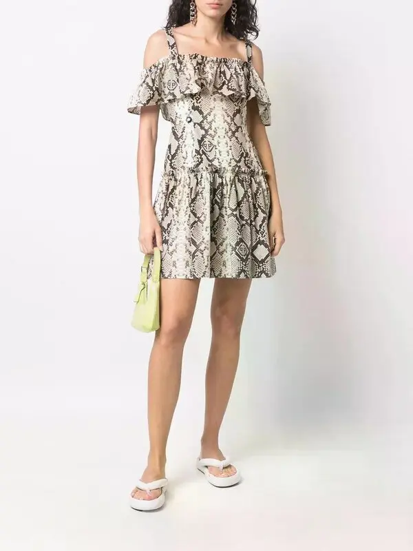 Philipp Plein Python-print Mini Dress