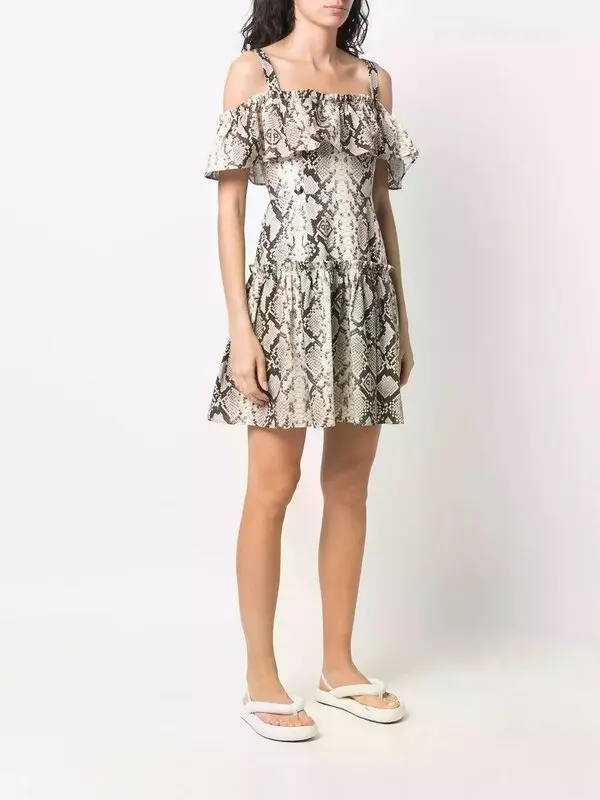 Philipp Plein Python-print Mini Dress