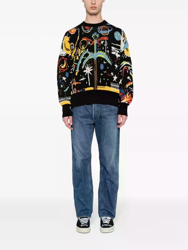Palm Angels Starry Night Jacquard Jumper