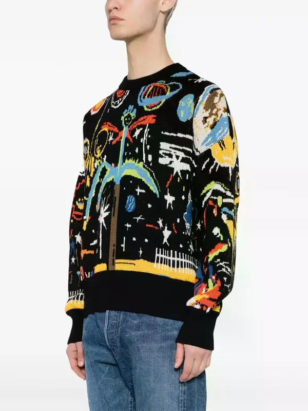 Palm Angels Starry Night Jacquard Jumper