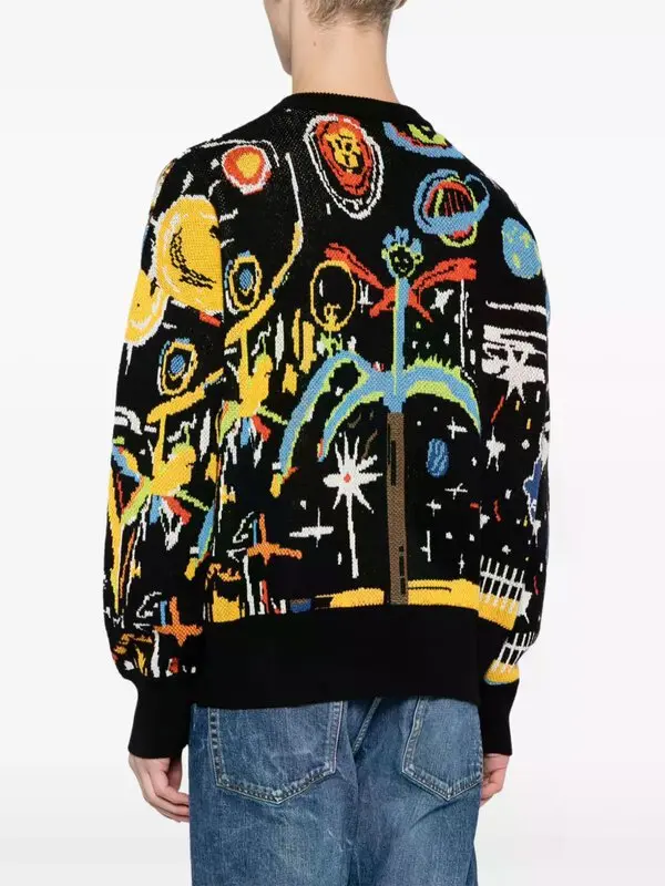 Palm Angels Starry Night Jacquard Jumper