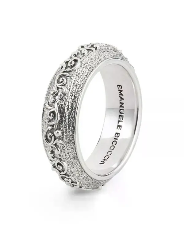Emanuele Bicocchi Flourish Band Ring - Silver