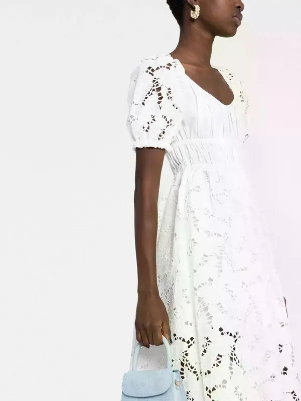SELF-PORTRAIT Flared Lace Midi Dress