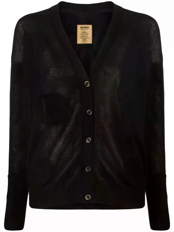 UMA WANG Polka-dot Intarsia Knit Cardigan