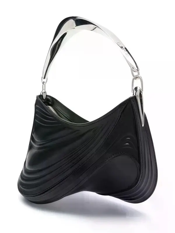 MUGLER Embossed Leather Tote Bag
