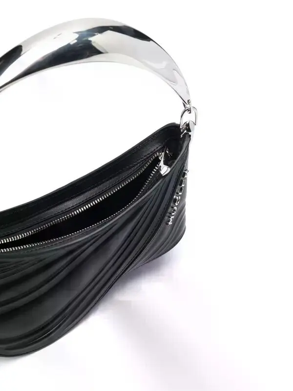 MUGLER Embossed Leather Tote Bag