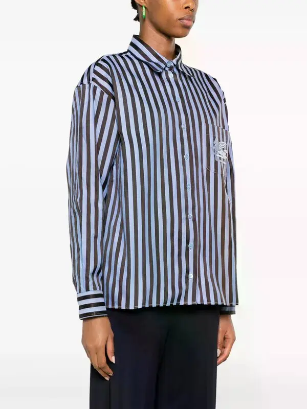 Etro Pegaso-embroidered Striped Shirt
