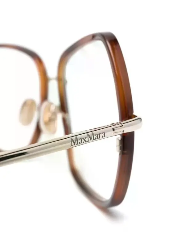 Max Mara Tortoiseshell Oversized Frame Glasses