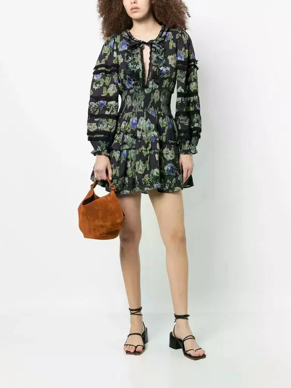 LoveShackFancy Clarkie Printed Mini Dress