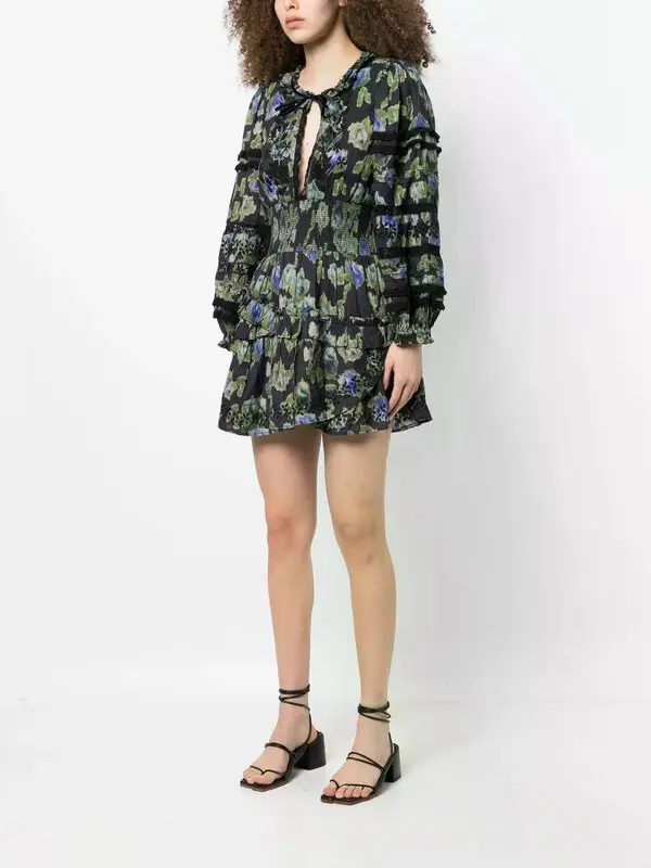LoveShackFancy Clarkie Printed Mini Dress