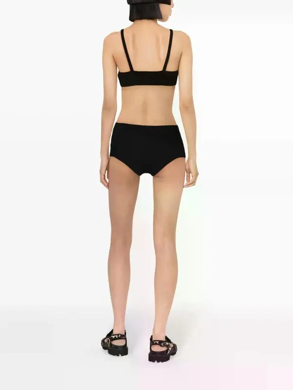 Alanui Finest Knitted Cullote Shorts - Black