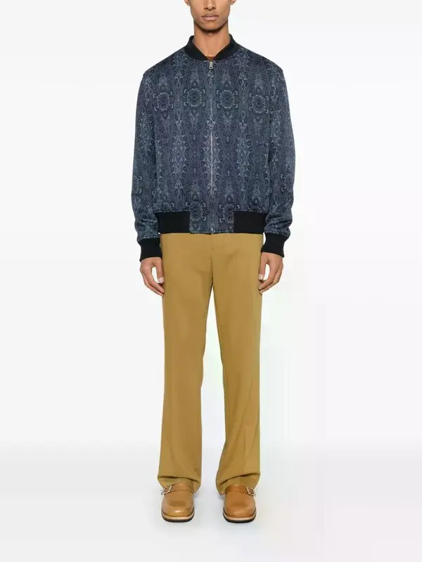 Etro Patterned Jacquard Bomber Jacket