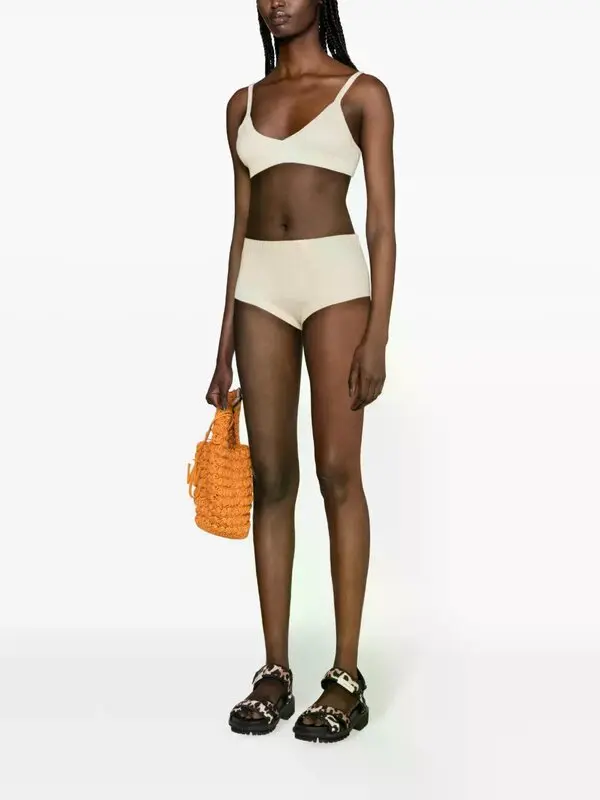Alanui High-waist Ribbed Shorts